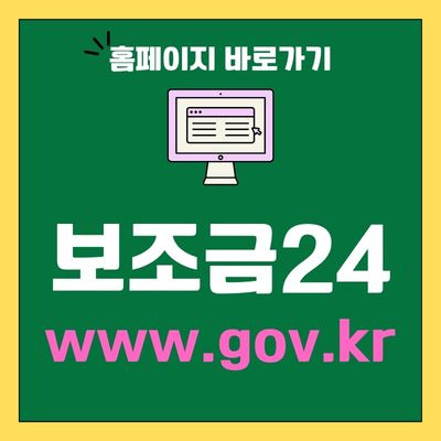 보조금24 홈페이지 바로가기 (https://www.gov.kr)