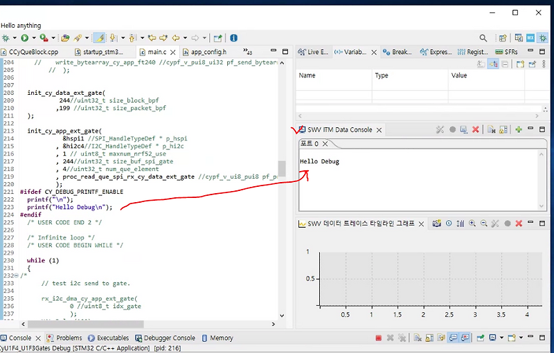 STM32CubeIDE . 디버그 콘솔에 printf 출력