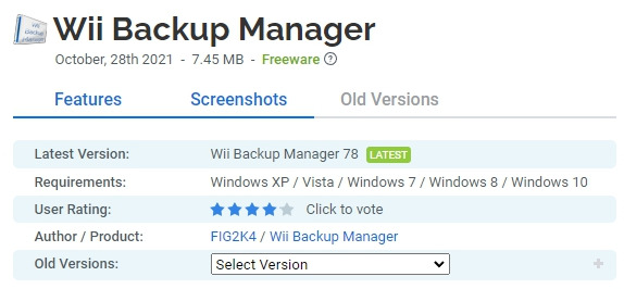 Wii Backup Manager 무료 다운로드
