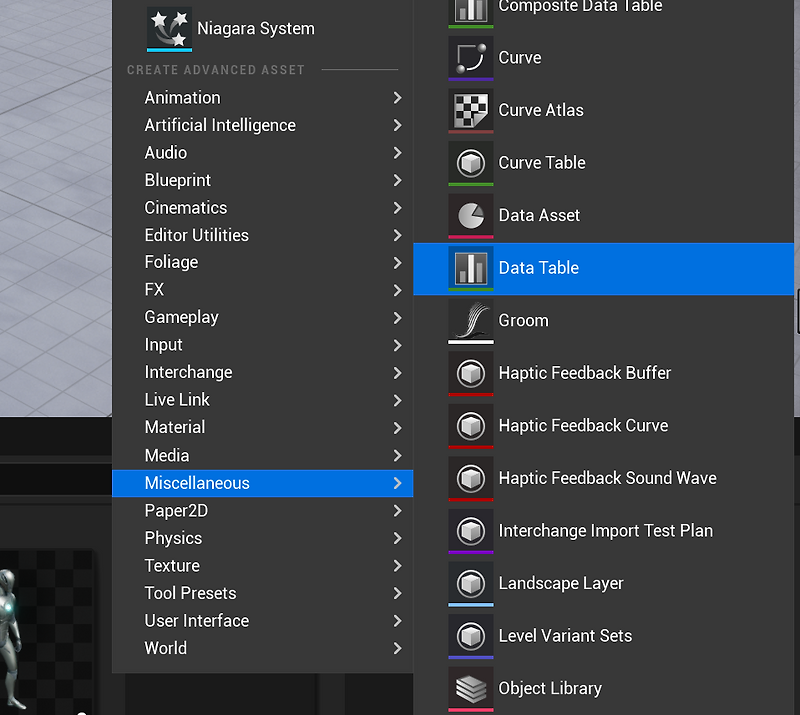 UE5 학습 - DataTable