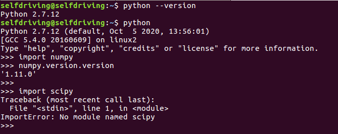 Ubuntu16.04 python2.7 - pip, scipy, sklearn설치