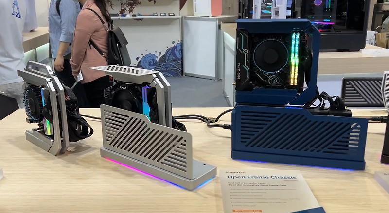 [컴퓨텍스 2023] 오픈 프레임부터 후속작까지 다양한 PC케이스 공개한 MONTECH
