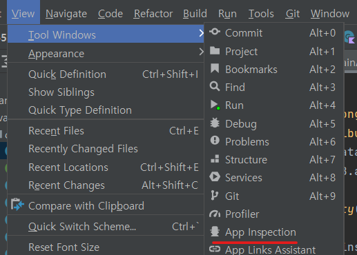 Android Studio DB 보는 법