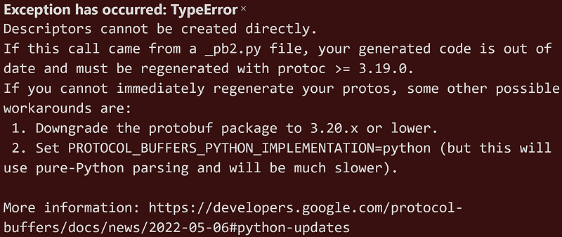 window11 tensorflow 설치하기 - 2(protobuf downgrade)