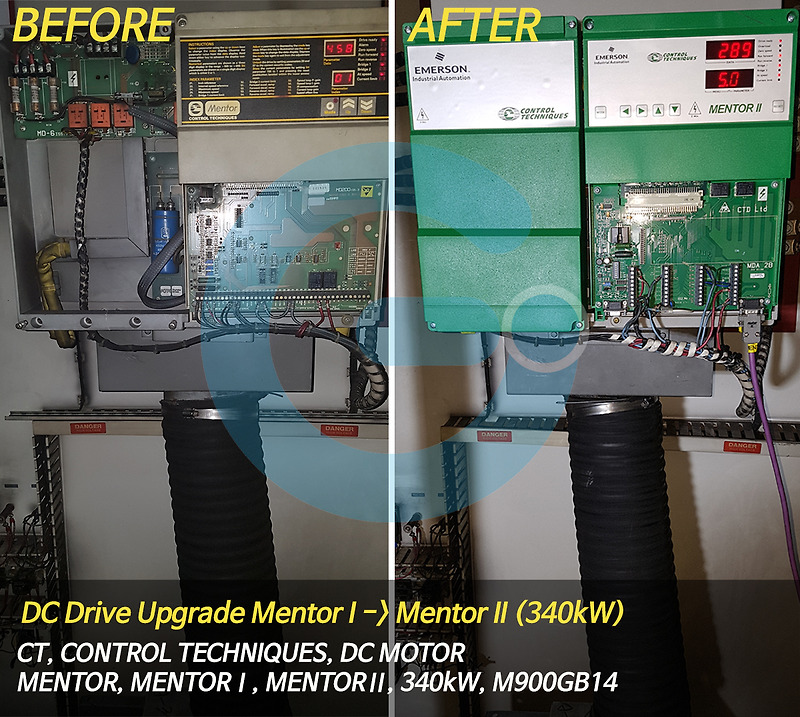[Control Techniques 한국 공식 서비스 센터] DC Drive Upgrade Mentor I -> Mentor ...
