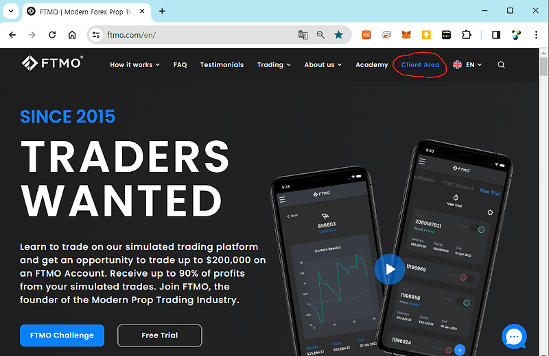 FTMO . MT4 MT5 설치 파일 다운로드