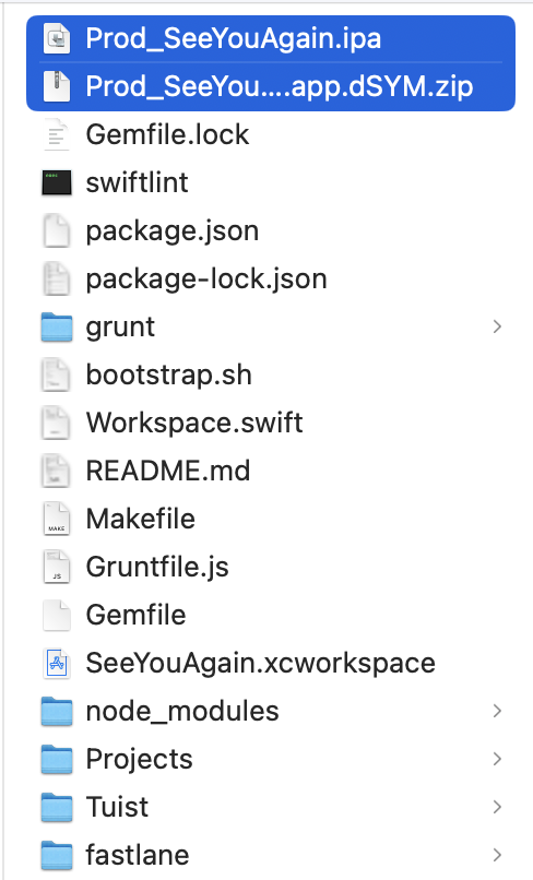 fastlane - IPA & dSYM 파일 경로 변경하기 :: iOYES