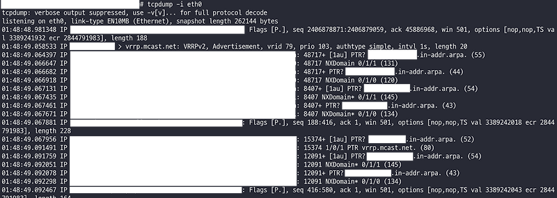 Linux 리눅스에서 Tcp Dump로 패킷헤더 출력하기 
