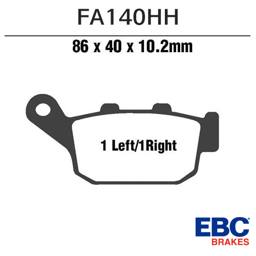 EBC 13-14 CB500X 리어 브레이크패드 FA140HH의 장점을 소개합니다.