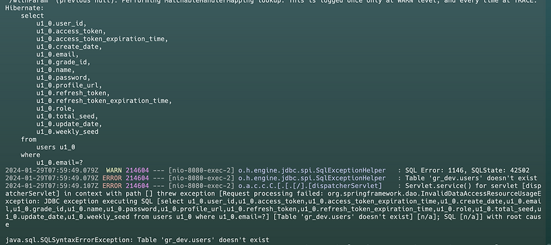 [AWS RDS] mysql: table doesn't exist — kimkata's Devlog