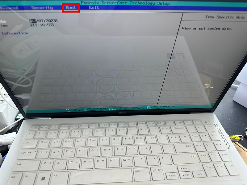 LG 그램 USB 부팅 디스크로 부팅 잘 안될때 해결 방법 :: Benjamin's Note