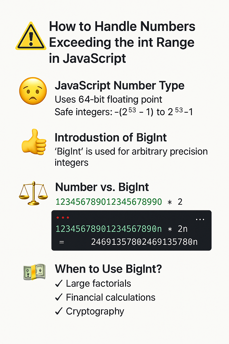 JavaScript에서 int 범위를 초과하는 값 관리하기 : BigInt