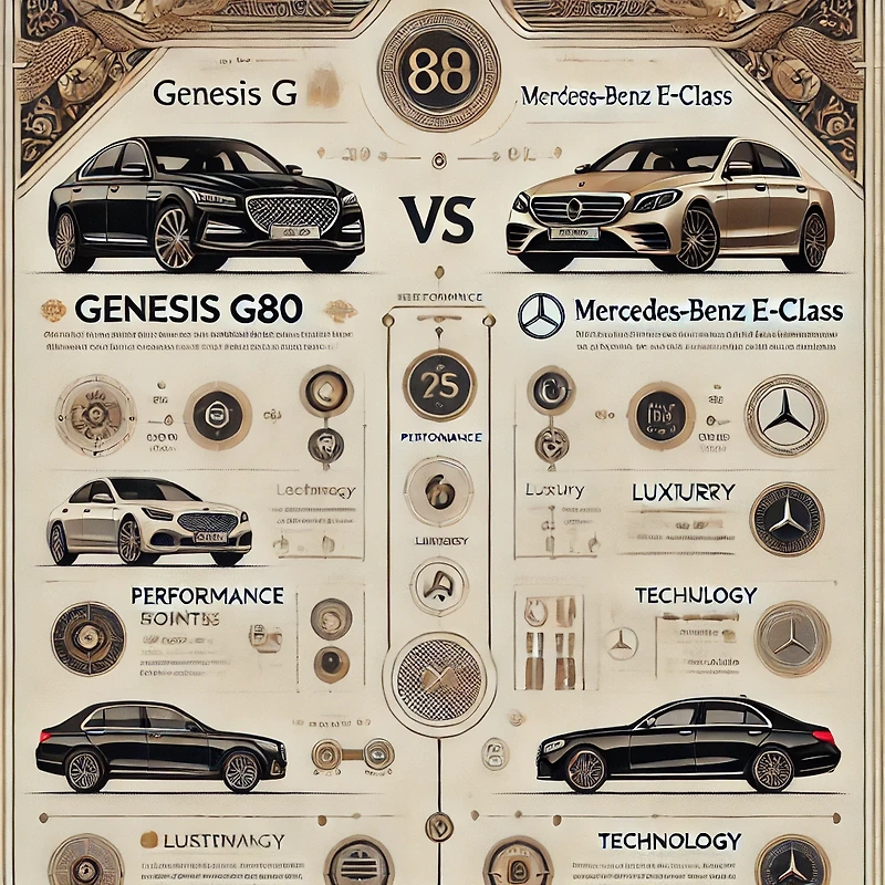 제네시스 G80 vs 벤츠 E클래스, 럭셔리 세단 비교