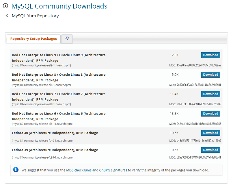 [MySQL] yum으로 MySQL 설치 (CentOS 9)