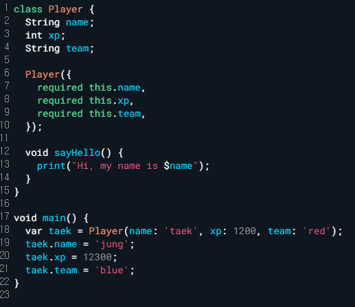 Dart Classes(클래스) - Cascade Operator, Enum, Abstract Class, Inheritance, Mixin — 태기 개발노트