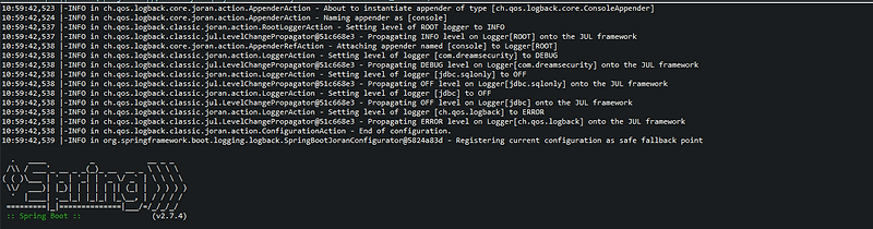 [springboot] Logback 스타트 로그 삭제 차곡차곡