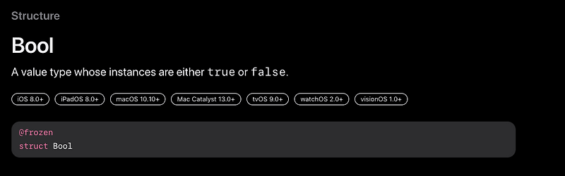 Swift 공식문서| The Basic 자료형에 관하여 - Bool / String / Character