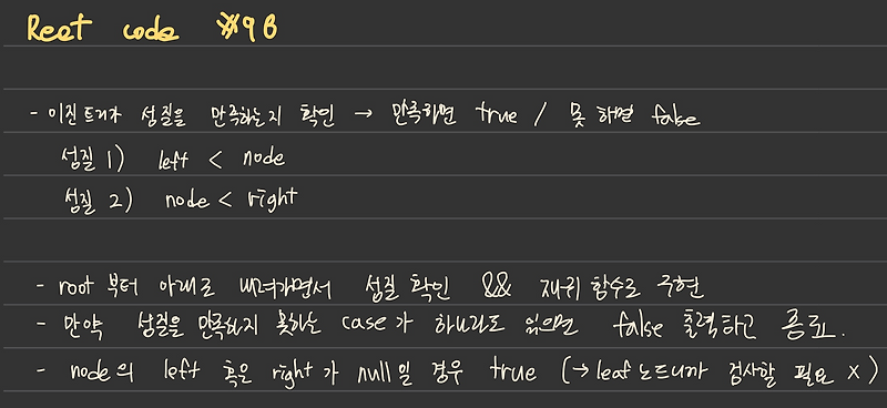 98. Validate Binary Search Tree | LeetCode 문제 풀이