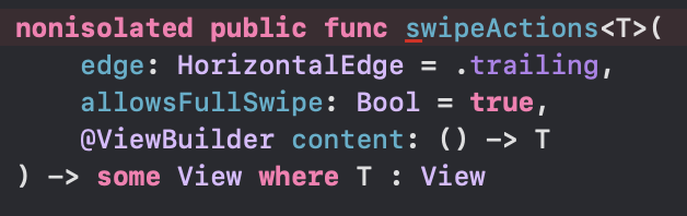 SwiftUI .swipeActions not working