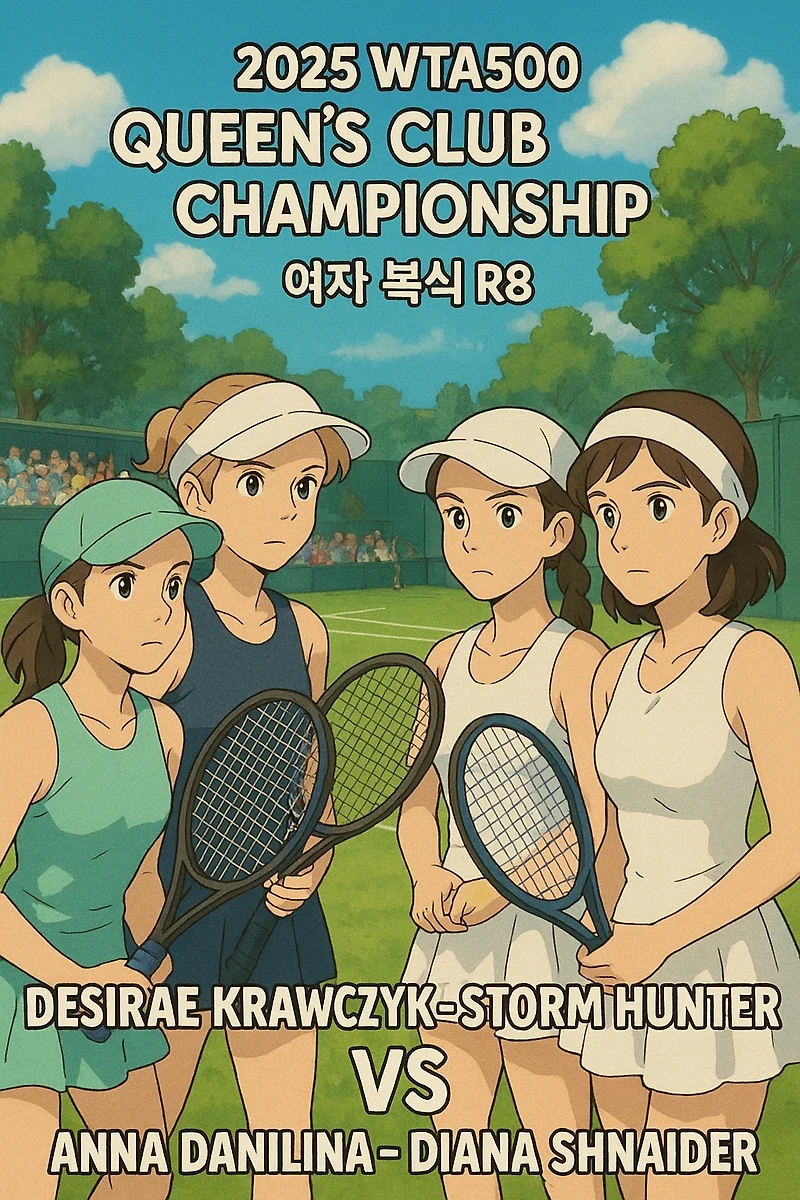 2025 WTA500 퀸즈 클럽 챔피언십 여자 복식 R8 데시래이 크러우척 - 스톰 헌터 VS 안나 다닐리나 - 디아나 슈나이더