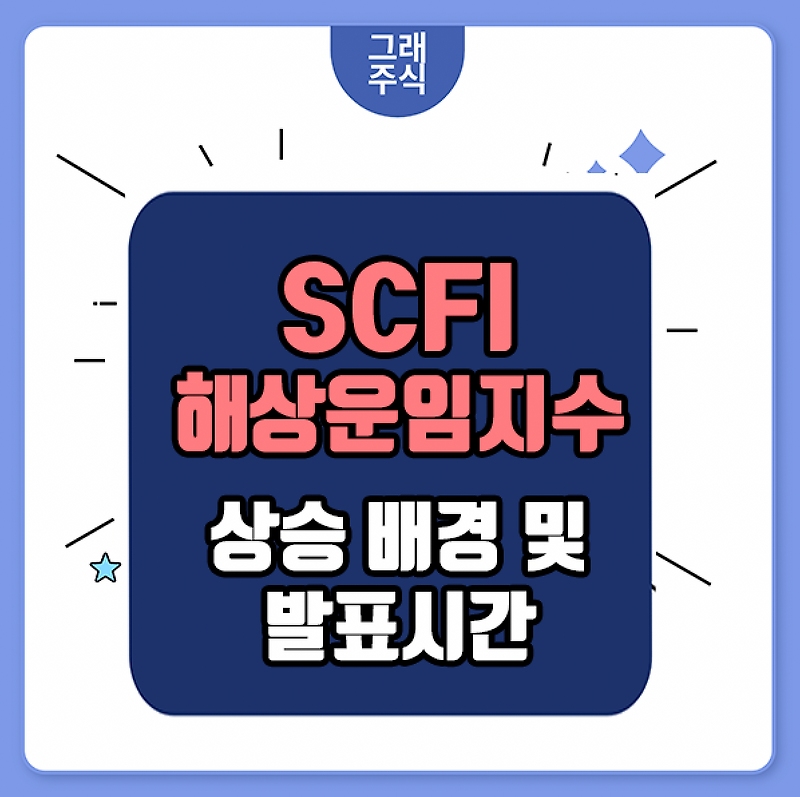 SCFI 해상운임 상승 배경 및 단계별 대응 (발표 시간) :: 그래주식