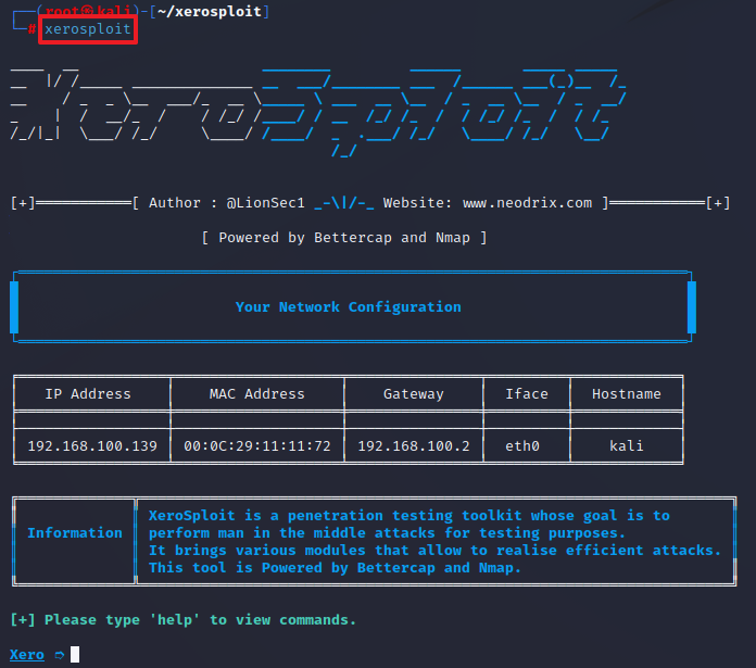 [9] Kali에서 DOS공격 및 툴 설치와 패킷 탐지 (Xerosploit)