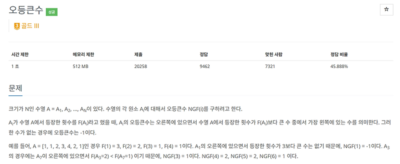 [Gold-3] 17299번 | 스택 | 자바(Java)