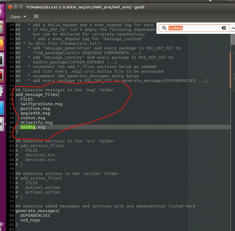 ros_msg 커스텀 msg 추가 (+ 기본패키지 사용하기설정 )