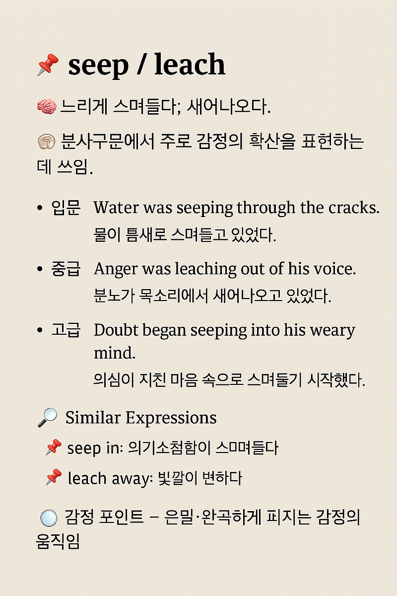 📎 'seep / leach'