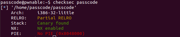 [pwnable.kr] passcode 문제 풀이