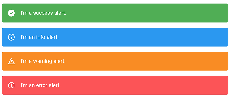 vuetify v-alert 기본 사용법