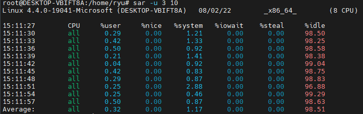 [Linux] sar 명령어