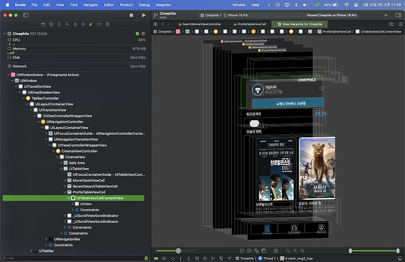 [iOS/UIKit] 프로젝트 트러블슈팅
