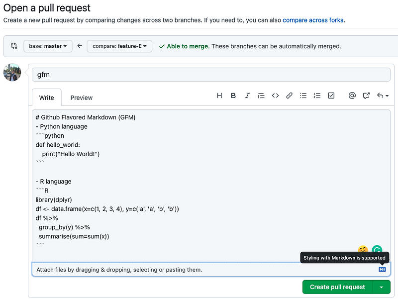 R, Python 분석과 프로그래밍의 친구 (by R Friend) :: [GitHub] GitHub Flavored Markdown(GFM)으로 Syntax ...
