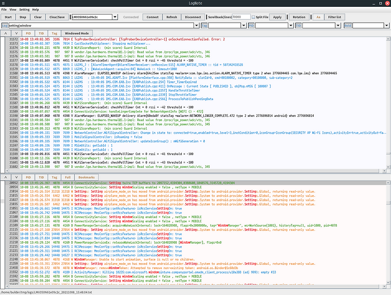 블로그 Lognote 0 1 1 Android Logcat Viewer