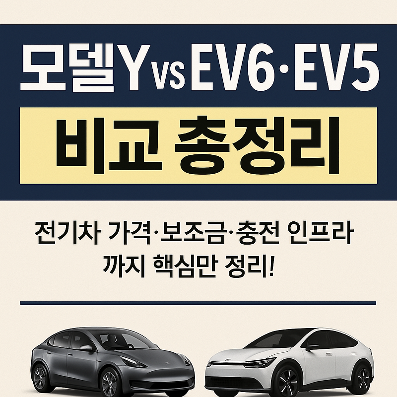 테슬라모델Y vs 기아 ev6/ev5 - 전기차 선택, 지금이라면?