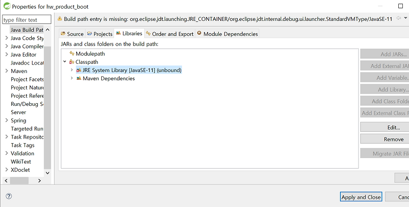 [STS] Multiple markers at this line - The type java.lang.Object cannot ...