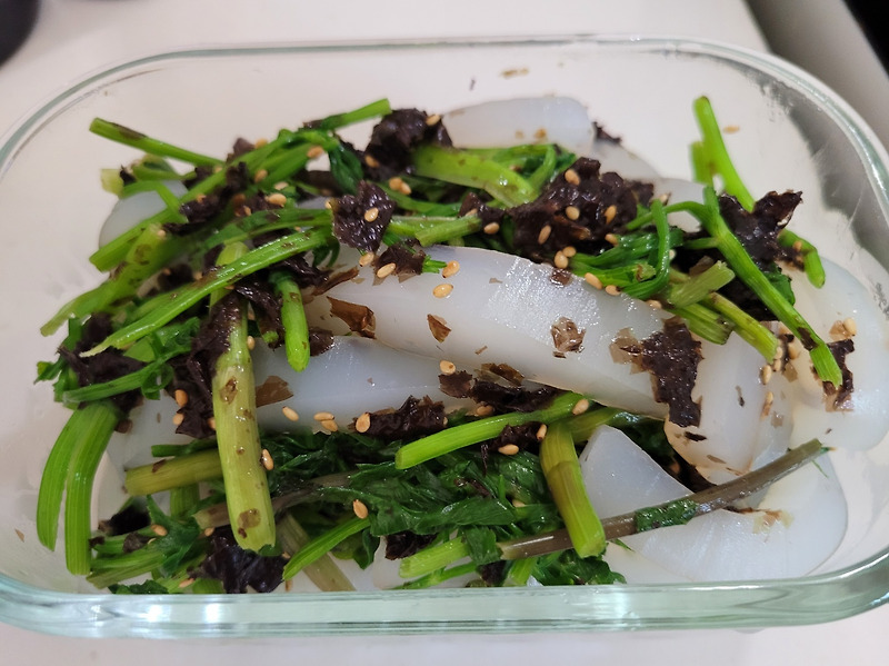 청포묵효능 청포묵 미나리무침 아이반찬으로 좋아요