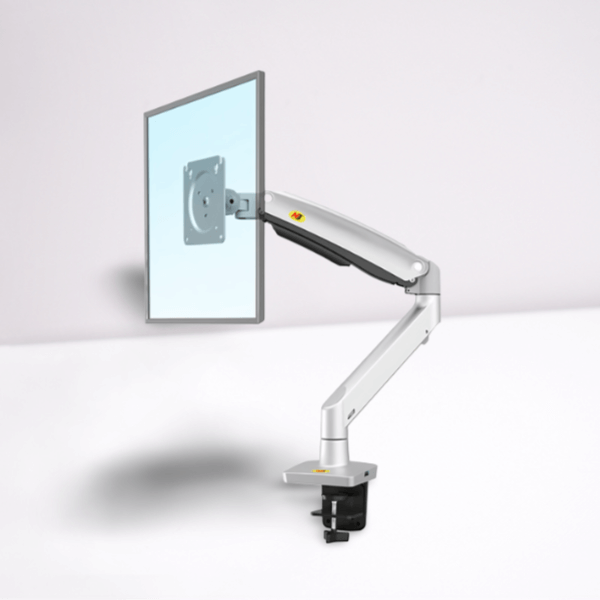 노스바유 NB F100A-W. 싱글 모니터암 거치대로 완성하는 깔끔한 데스크 셋업