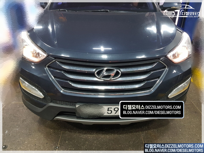 싼타페 DM/엔진체크등 점등 증상 방문-DPF 탈거 클리닝,BBN 카본 수소 클리닝