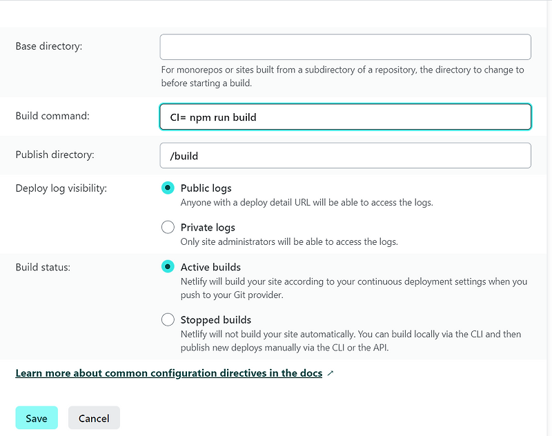 netlify Build script returned non-zero exit code 2 오류