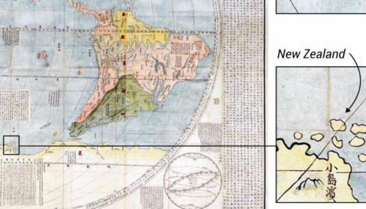 Map shows Chinese explorers may have discovered NZ before Europeans ...