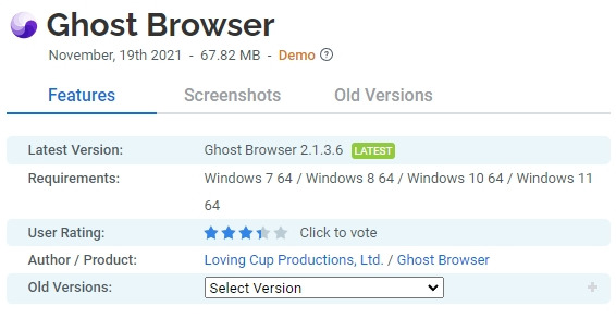 Ghost Browser 무료 다운로드