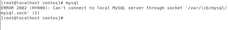 [MySQL / MariaDB] ERROR 2002 (HY000): Can't connect to local MySQL server through socket '/var ...