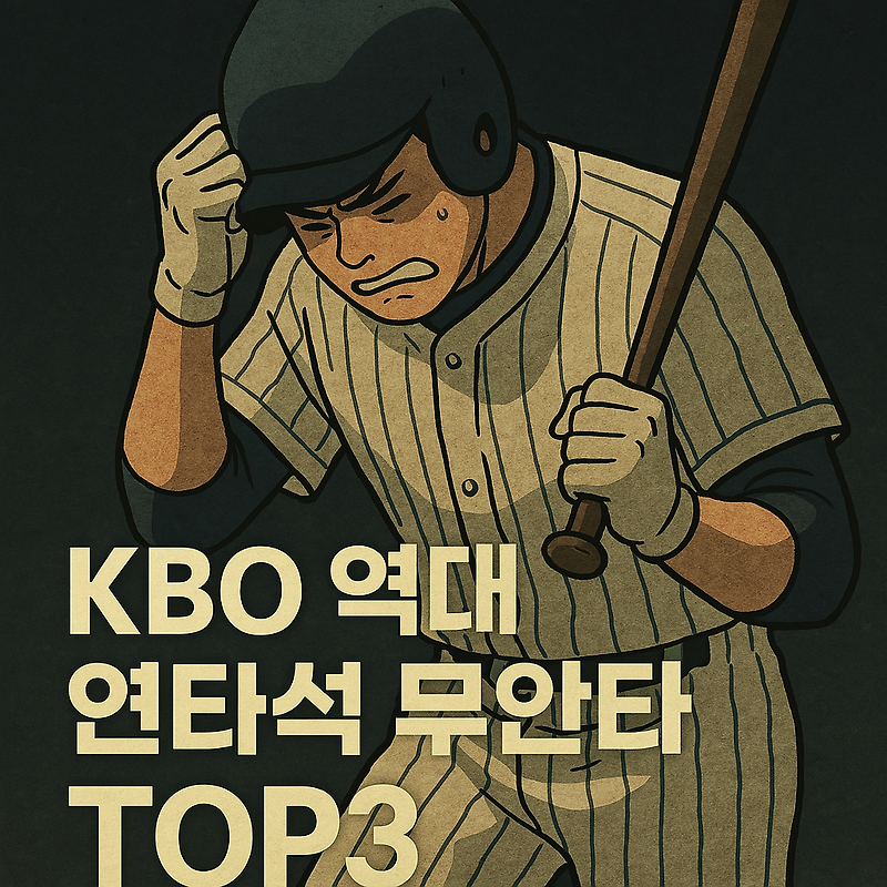 KBO 역대 연타석 무안타 기록 TOP3 (크보랭킹)
