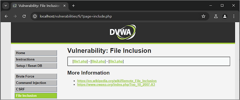[DVWA] File Inclusion