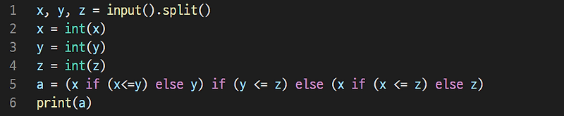 [CodeUp/코드업] Python 기초 100제 , 코드업 파이썬 6064 , 코드업 6064번 , 코드업 6064 , 3항연산 — 윤수현의 개발 공간