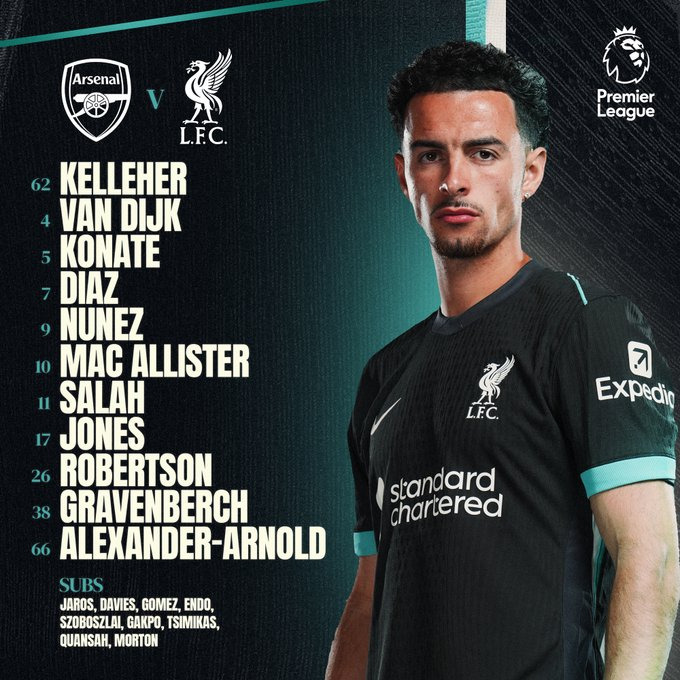 EPL 9라운드 리버풀 vs 아스날