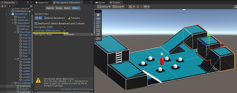 유니티 3D 기초 - Navigation Mesh 응용