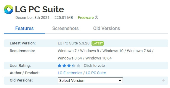 LG PC Suite 무료 다운로드